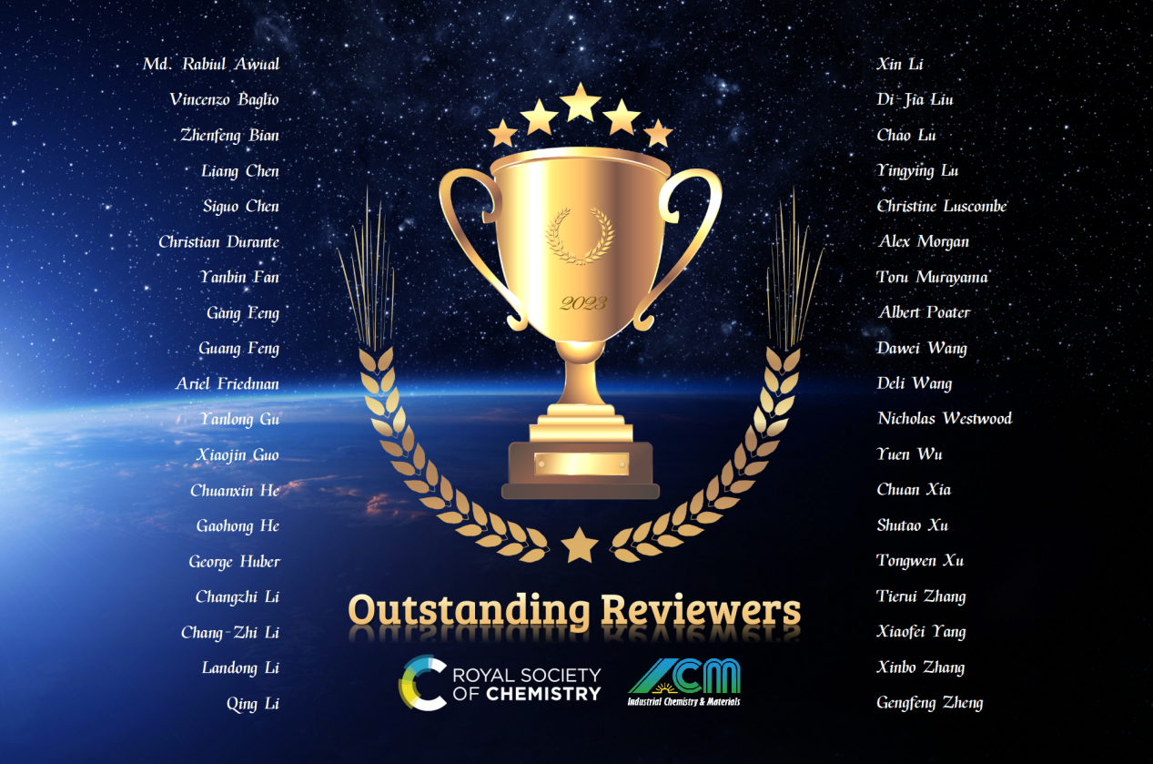 Congratulations! Industrial Chemistry & Materials Outstanding Reviewers ...