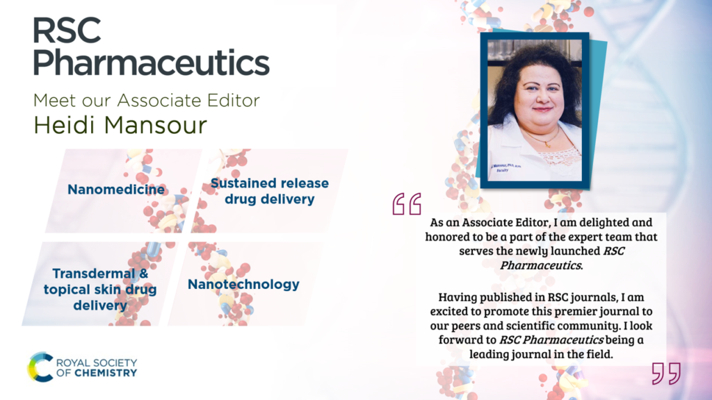 Meet our Associate Editor, Heidi Mansour – RSC Pharmaceutics Blog